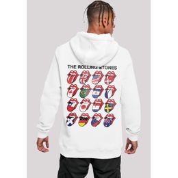 F4NT4STIC Herren Kapuzenpullover "The Rolling Stones Voodoo Lounge Tongues", wei&szlig;, Gr. XS, Obermaterial: 65% Baumwolle, 35% Polyester, Pullover,