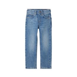 Tom Tailor Jungen Weite Jeans, blau, Gr. 98, Denim/Jeans, Obermaterial: 70% Baumwolle, 27% Polyester, 3% Elasthan, Jeans, mit Stone-Optik