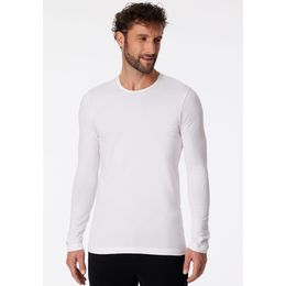 Schiesser Herren Unterhemd "95/5", Gr. 4, weiß, Single Jersey, Obermaterial: 95% Baumwolle, 5% Elasthan, unifarben, Unterhemden, mit