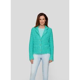 Rabe Damen Jerseyblazer "Jacke", grün, Gr. 38, 52%Polyester 33%Baumwolle 9%Polyacryl 6%Polyamid, Blazer