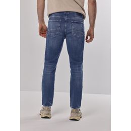 Street One MEN Herren Slim-fit-Jeans, blau, Gr. 34, unifarben, Jeans, 99% Baumwolle, 1% Elasthan, Jeans, 5-Pocket-Style