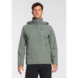 Jack Wolfskin Herren Funktionsjacke "ELDERBERG", gr&uuml;n, Gr. XXXL, Obermaterial: 100% Polyester. Futter: 100% Polyester. Netzfutter: 100% Polyester,