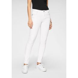 Tamaris Damen Skinny-fit-Jeans, wei&szlig;, Gr. 36, Denim/Jeans, Obermaterial: 98% Baumwolle, 2% Elasthan, Jeans, schmale Beinform, normale Leibh&ouml;he,
