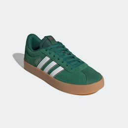 Herren Sneaker "VL COURT 3.0", adidas Sportswear, Gr. 42, grün, Leder, Textil, Schuhe, inspiriert vom Design des adidas samba