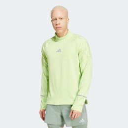 Herren Rollkragenshirt "ULT HIVIS 1/2 M", grün, Gr. L, adidas Performance, Obermaterial: 93% Polyester, 7% Elasthan, Shirts, Running Langarmshirt