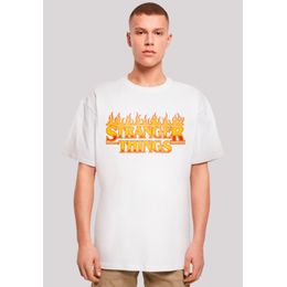 F4NT4STIC Damen T-Shirt "Stranger Things Fire Logo", wei&szlig;, Gr. S, Obermaterial: 100% Baumwolle, Shirts, Premium Qualit&auml;t