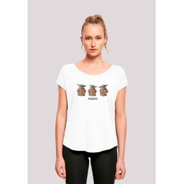 F4NT4STIC Damen T-Shirt "Star Wars The Mandalorian Baby Yoda", wei&szlig;, Gr. S, Obermaterial: 100% Baumwolle, Shirts, Damen,Premium