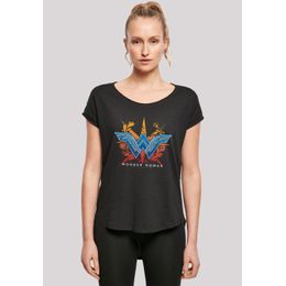 F4NT4STIC Damen T-Shirt "DC Comics Wonder Woman Wreath Logo", schwarz, Gr. M, Obermaterial: 100% Baumwolle, Shirts, Print