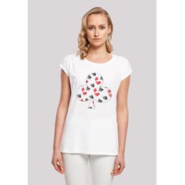 F4NT4STIC Damen T-Shirt "Kartenspiel Kreuz Herz Karo Pik Poker", wei&szlig;, Gr. M, Obermaterial: 100% Baumwolle, Shirts, Print