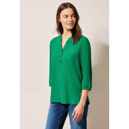 Cecil Damen Klassische Bluse, grün, Gr. S, unifarben, Stoff, 100% Viskose, Blusen, mit 3/4 Ärmeln