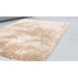 Hochflor-Teppich Kayoom, B:120cm H:80mm L:170cm, beige, Kunstfaser, Teppiche, "Cosy", Besonders weiche Microfaser, dichter hochwertiger Langflor,