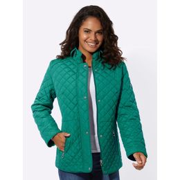 Casual Looks Damen Steppjacke, grün, Gr. 38, unifarben, 100% Polyester, Wattierung:100% Polyester, Jacken