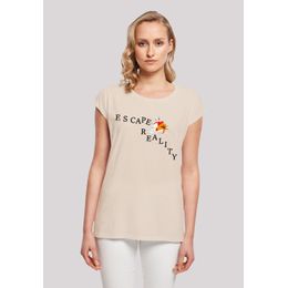 F4NT4STIC Damen T-Shirt "Alice im Wunderland Escape Reality Falling", wei&szlig;, Gr. M, Obermaterial: 100% Baumwolle, Shirts, Retro, Heroes of Childhood,