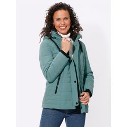 Casual Looks Damen Steppjacke, grün, Gr. 24, unifarben, 100% Polyester, Wattierung:100% Polyester, Jacken