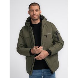 Herren Parka, grün, Gr. XXL, PETROL INDUSTRIES, Web, Obermaterial: 100% Polyester, Jacken, mit verstellbarer Kapuze