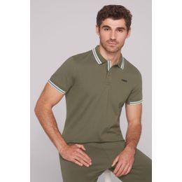 CMPD Herren Poloshirt, grün, Gr. M, bedruckt, Material: 97% Baumwolle, 3% Elasthan, Shirts, mit Baumwolle