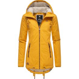 Ragwear Damen Winterjacke "Zuzka Winter", gelb, Gr. L, Außenmaterial: 100% Polyester, Innenfutter: 100% Polyester, Kapuzenfutter: 100% Polyester,