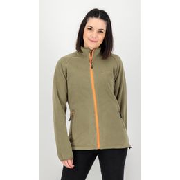 DEPROC Active Damen Fleecejacke "WAWA BAY", gr&uuml;n, Gr. 44, 100% Polyester, Jacken, auch in gro&szlig;en Gr&ouml;&szlig;en erh&auml;ltlich