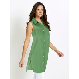 Inspirationen Damen Longbluse, gr&uuml;n, Gr. 36, unifarben, 100% Viskose, Blusen