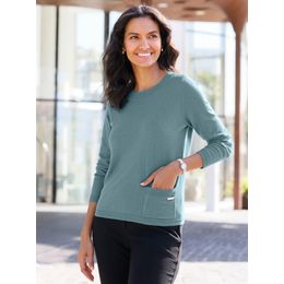 Casual Looks Damen Rundhalspullover "Pullover", gr&uuml;n, Gr. 52, unifarben, 50% Wolle, 30% Baumwolle, 20% Polyamid, Pullover