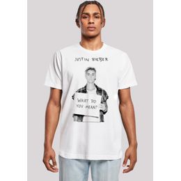 F4NT4STIC Herren T-Shirt "Justin Bieber What Do You Mean", weiß, Gr. XXL, Obermaterial: 100% Baumwolle, Shirts, Premium Qualität