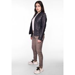 Maze Damen Lederjacke "31Ryana", lila, Gr. L, Obermaterial: 100% Lammleder; Futter: 100% Baumwolle; &Auml;rmelfutter: 100% Polyester, Jacken