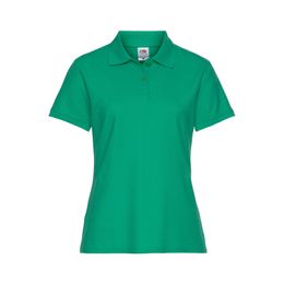 Damen Poloshirt "Lady-Fit Premium Polo", grün, Basic, Gr. M, Fruit of the Loom, unifarben, Piqué, Obermaterial: 100% Baumwolle, Shirts
