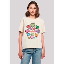 F4NT4STIC Damen T-Shirt "Muttertag Mama Herzen", wei&szlig;, Gr. M, Obermaterial: 100% Baumwolle, Shirts, Premium Qualit&auml;t