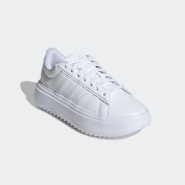 Sneaker "GRAND COURT PLATFORM", adidas Sportswear, Gr. 42, weiß, Synthetik, Schuhe, Design auf den Spuren des adidas Superstar