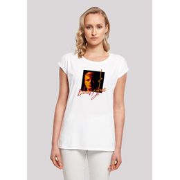 F4NT4STIC Damen T-Shirt "David Bowie Photo Angle 90s'", wei&szlig;, Gr. L, Obermaterial: 100% Baumwolle, Shirts, Print