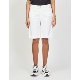 Gang Damen Bermudas "94CARLOTTA BERMUDA", weiß, Gr. 27, unifarben, Web, Obermaterial: 97% Baumwolle, 3% Elasthan, Hosen, mit weitem Bein