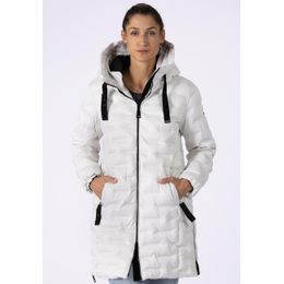 LPO Damen Steppjacke "MARA II LONG", weiß, Gr. 44, 100% Polyester, Jacken, auch in Großen Größen erhältlich