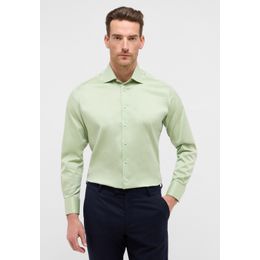 Eterna Herren Langarmhemd "MODERN FIT", gr&uuml;n, Gr. 43, Twill, 100% Baumwolle, Hemden, NON IRON (b&uuml;gelfrei)