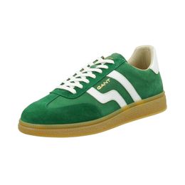 Gant Herren Sneaker "Cuzmo", Gr. 41, grün, Leder, Veloursleder, kontrastfarbene Details, Schuhe, Schnürschuh, Retro Sneaker mit Wechselfußbett