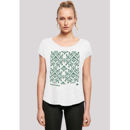 F4NT4STIC Damen T-Shirt "Blumen Muster Gr&uuml;n", wei&szlig;, Gr. S, Obermaterial: 100% Baumwolle, Shirts, Print