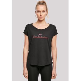 F4NT4STIC Damen T-Shirt "Marvel WandaVision Logo", schwarz, Gr. S, Obermaterial: 100% Baumwolle, Shirts, Print