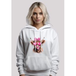 F4NT4STIC Damen Kapuzenpullover "Highland Cow Valentinstag Sonnenbrille", wei&szlig;, Gr. XXL, Obermaterial: 65% Baumwolle, 35% Polyester, Pullover,