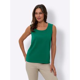 Classic Basics Damen Shirttop, gr&uuml;n, Gr. 52, unifarben, 100% Baumwolle, Tops