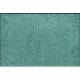 Fu&szlig;matte, B:75cm H:7mm L:120cm, gr&uuml;n, wash+dry by Kleen-Tex, Kunstfaser, Au&szlig;enbereich, Teppiche, "Trend Uni, Schmutzfangmatte, waschbar",
