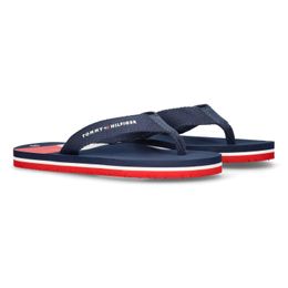 Tommy Hilfiger Kinder Zehentrenner, Gr. 34, blau, Polyester, Schuhe, Slides, Sandale mit Zehensteg