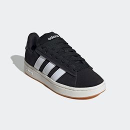 Damen Sneaker "GRAND COURT ALPHA", adidas Sportswear, Gr. 39, schwarz-weiß, Leder, Textil, Schuhe, Design inspiriert vom adidas Campus 00