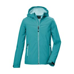 Killtec Jungen Softshelljacke "KOW 349 GRLS SFTSHLL JCKT", grün, Gr. 176, Oberstoff: Oberseite: 100% Polyester, Rückseite: 100% Polyester, Futter: