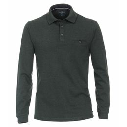 Casamoda Herren Langarm-Poloshirt "Casamoda Polo-Shirt Langarm gestreift", gr&uuml;n, Gr. XL, 62% Baumwolle, 38% Polyester, Shirts