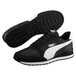 Puma Herren Sneaker "ST Runner v2 NL", Gr. 44, schwarz-wei&szlig;, Synthetik, Textil, Schuhe