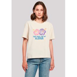 F4NT4STIC Damen T-Shirt "You had me at Aloha", weiß, Gr. XXL, Obermaterial: 100% Baumwolle, Shirts, Premium Qualität