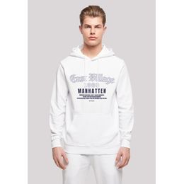 F4NT4STIC Herren Kapuzenpullover "East Village Manhatten HOODIE", wei&szlig;, Gr. L, Obermaterial: 50% Baumwolle, 50% Polyester, Pullover, Print