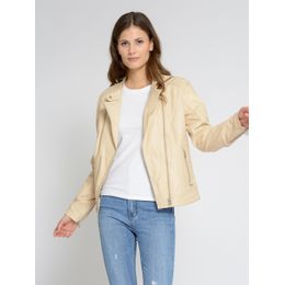 Maze Damen Lederjacke "42021225", wei&szlig;, Gr. XS, Obermaterial: 100% Lammleder; Futter: 100% Viskose; &Auml;rmelfutter: 100% Polyester, Jacken