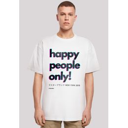 F4NT4STIC Herren T-Shirt "Happy people only New York", weiß, Gr. XXL, Obermaterial: 100% Baumwolle, Shirts, Print