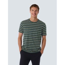 NO EXCESS Herren T-Shirt "NO EXCESS T-Shirt mit Rundhalsausschnitt und Multicolor-Streifen", grün, Gr. S, 100% Baumwolle, Shirts
