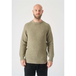Cleptomanicx Herren Strickpullover "Big Ben", beige, Gr. L, unifarben, 80% Wolle, 20% Polyamid, Pullover, im trendigen Ripp-Strick-Design